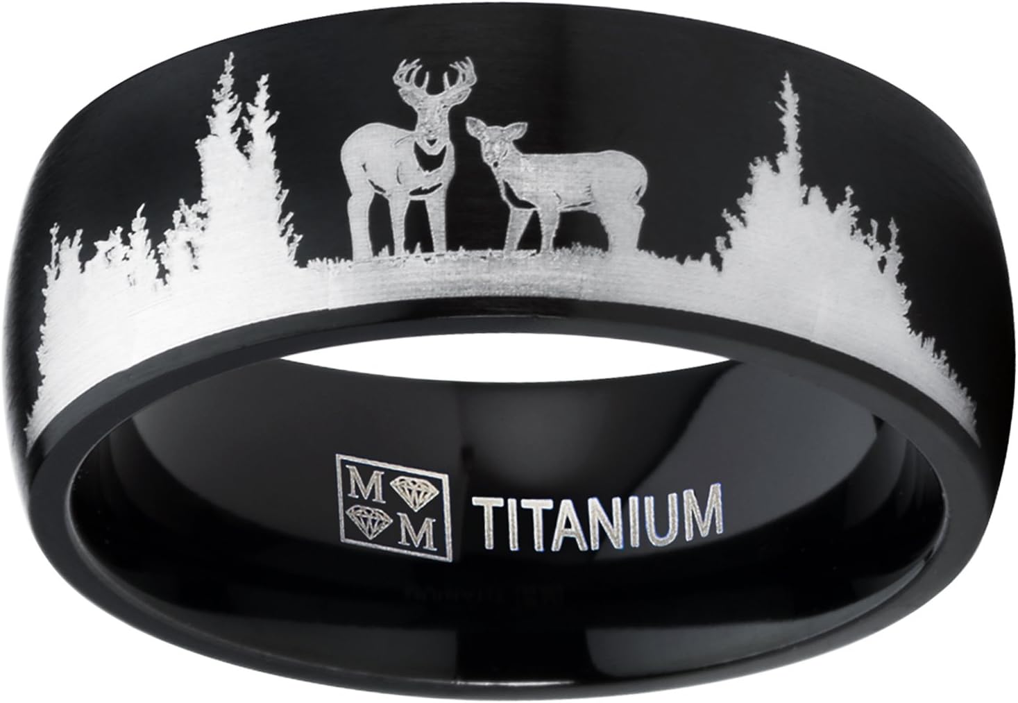 Amazon.com: Deer Antlers Promise Rings for Couples Her,Matching Rings ...