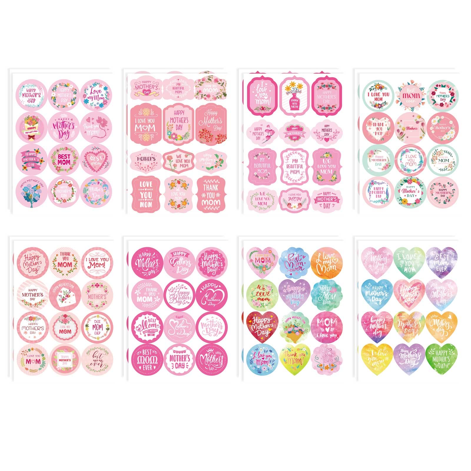 Amazon.com: 192PCS Mothers Day Stickers for Kids Happy Mother's Day ...
