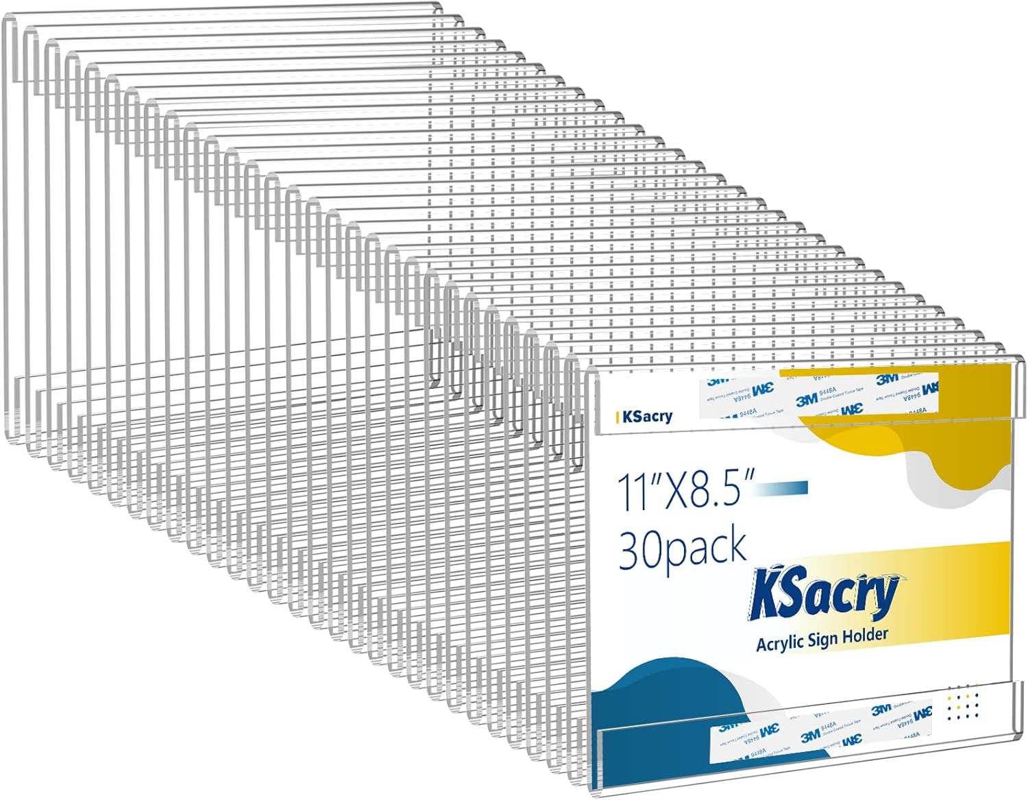 Amazon.com : 30 Pcs Acrylic Sign Holder 11 x 8.5, Horizontal Wall Mount ...