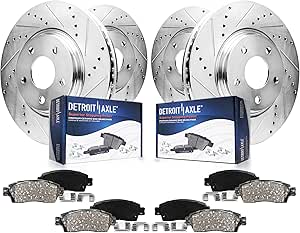 Amazon.com: Detroit Axle - 2.3L 8pc Brake Kit for 2015-2016 2018-2021 Ford Mustang Drilled and ...