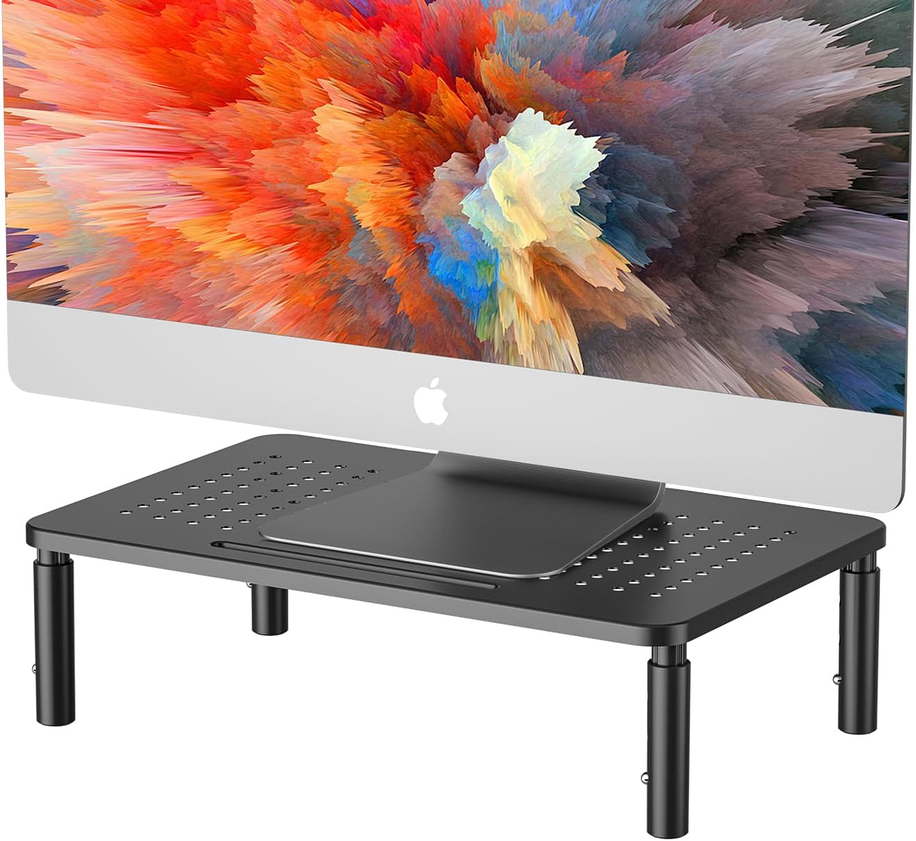 Amazon.com: Hippo & Frog Metal Desk Dual Monitor Stand Riser, 3 Height ...