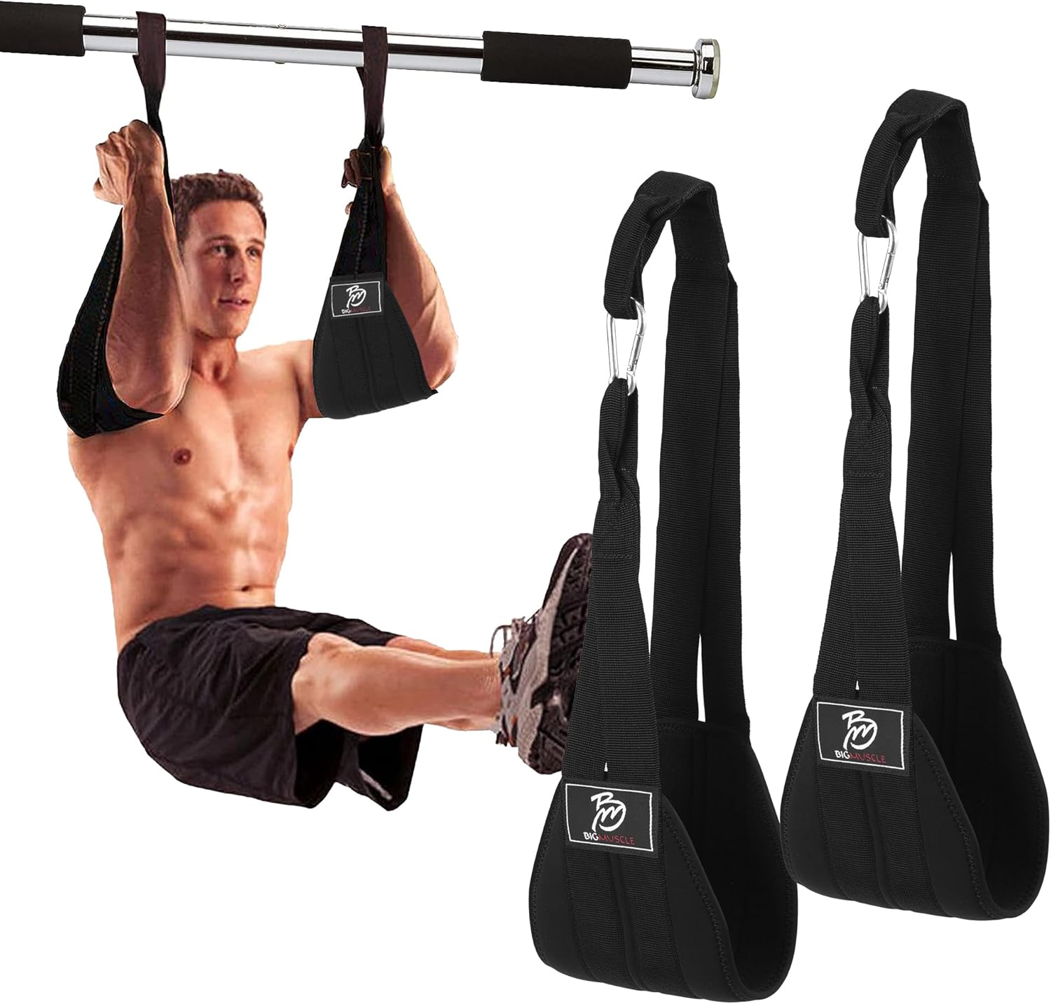 Big Muscle Hanging Ab Straps for Pull Up Bar & Abdominal Muscle ...
