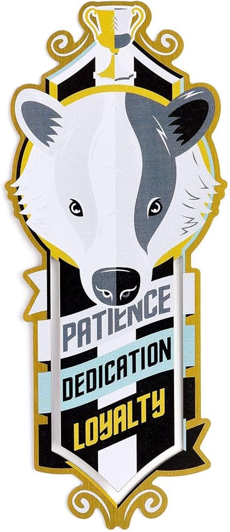 Amazon.com : Harry Potter Stainless Steel Hufflepuff Bookmark : Office ...