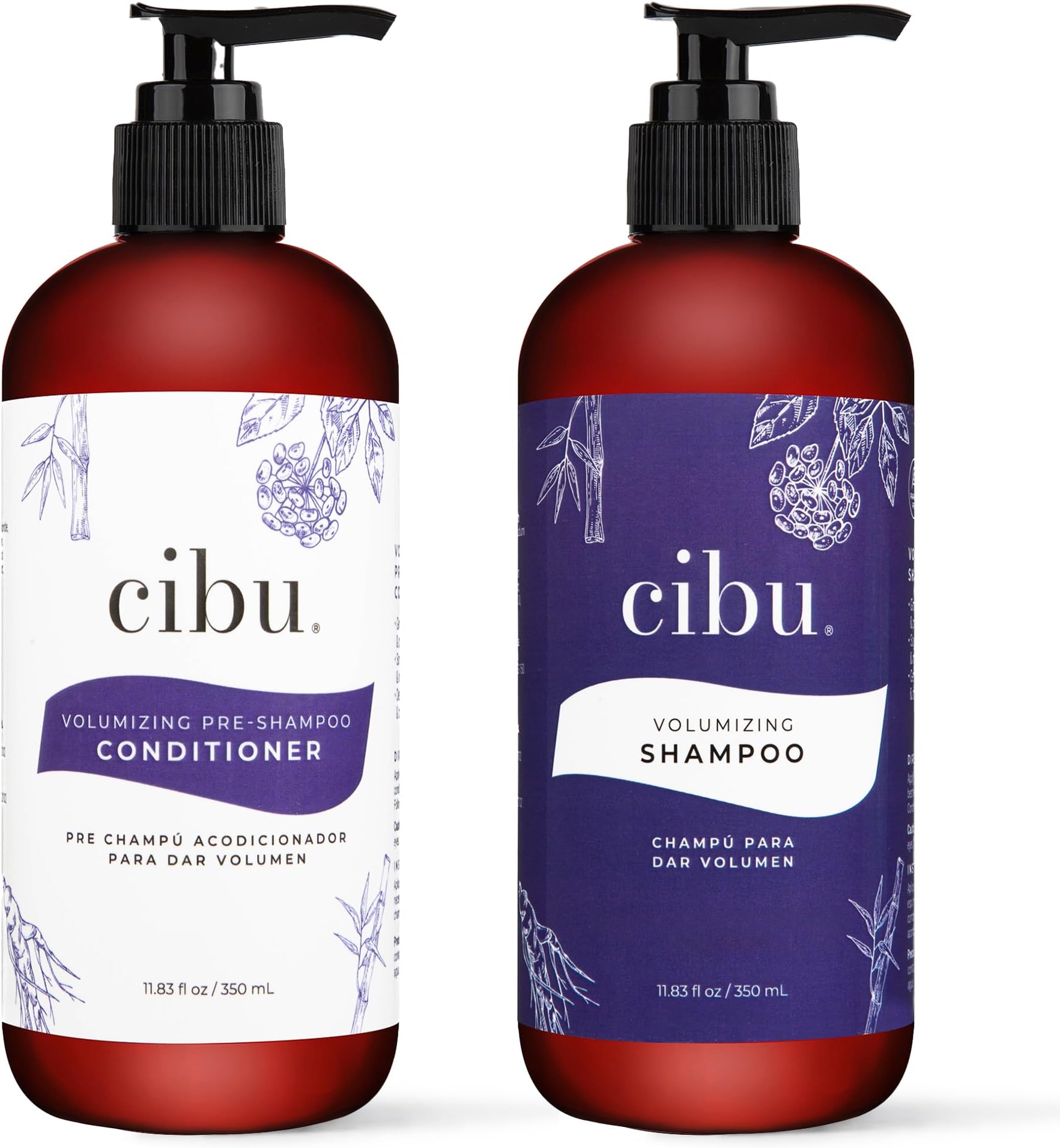 Amazon.com : Cibu Volumizing Bundle - Pre-Shampoo Conditioner for Hair ...