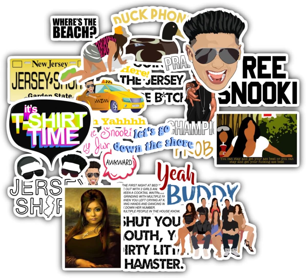 Amazon.com: 20 Pcs Stickers Packs Shore Colorful of Aesthetic Jerseys ...