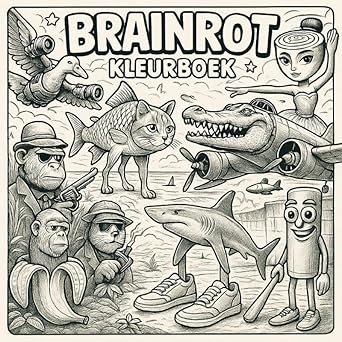 Brainrot Kleurboek: Italian Brainrot Dieren Kleurplaten : B.V., Andries ...