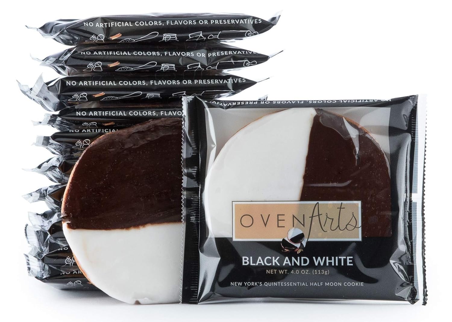 Amazon.com : Jumbo Black & White Cookies 3.5 OZ Each - All Natural ...