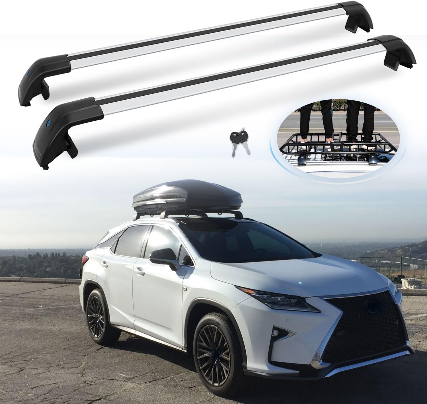 Amazon.com: LEXUS OEM FACTORY ROOF RACK CROSS BAR SET 2010-2015 RX350 ...