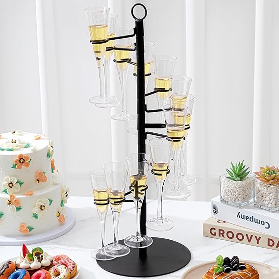 Amazon.com: Black Metal Cocktail Tree Stand Cocktail Tasting Display ...