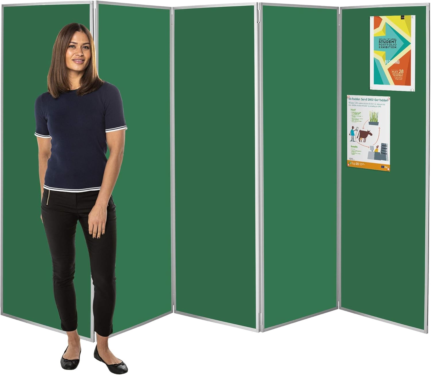 Wonderwall Freestanding Privacy Screen | Concertina Folding 5 Panel ...