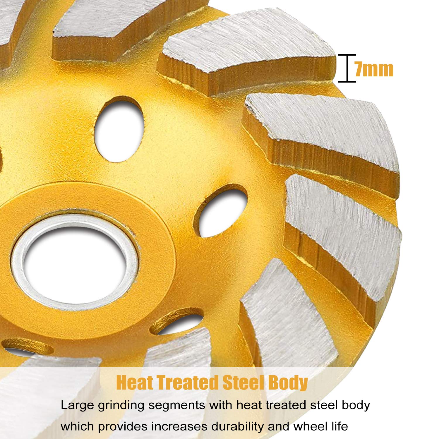 Snapklik.com : Concrete Grinding Wheel, 4 Double Row Diamond Cup ...