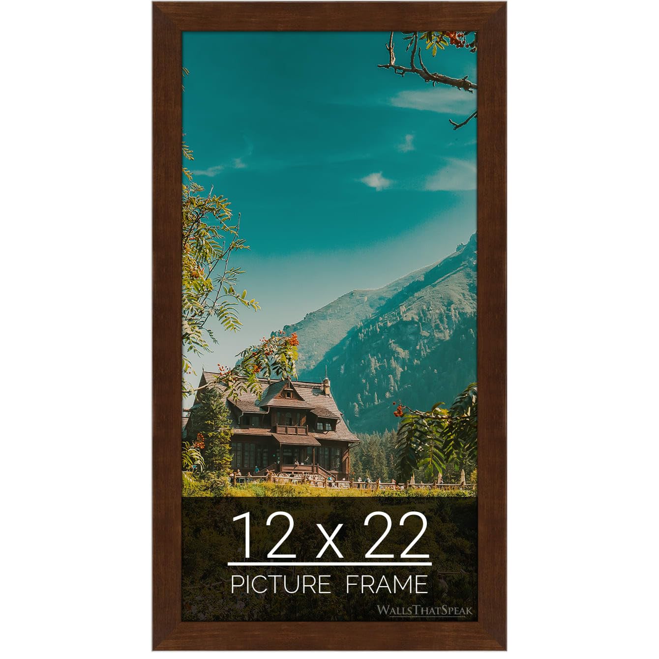 Amazon.com - wallsthatspeak 12x22 Mocha Walnut Picture Frame for ...