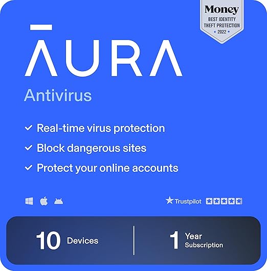 Amazon.com: Aura Antivirus | Internet Security | 10 Devices | Includes ...