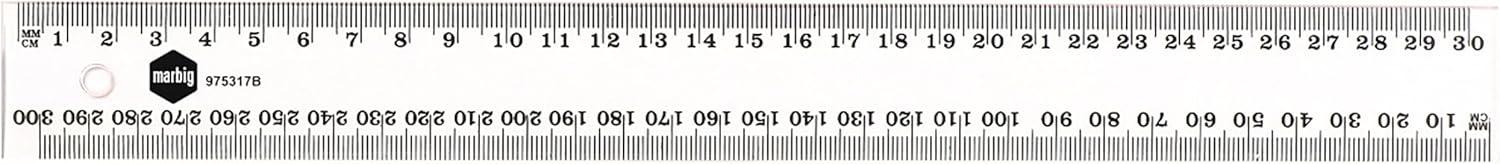Marbig Ruler 30cm Clear Plastic : Amazon.com.au: Pet Supplies