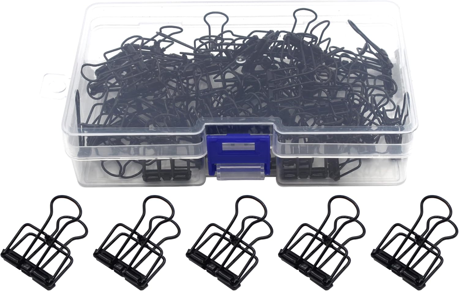 Amazon.com : Anller 50 Pack Multi-Purpose Metal Wire Binder Clip Set ...