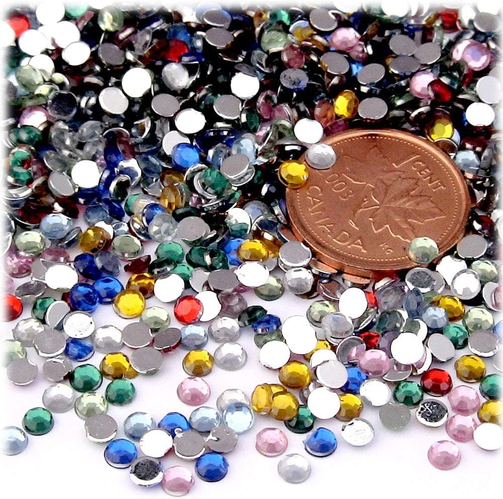 Amazon.com: 1440pc Rhinestones Round 3mm - 10ss Multi Assortment