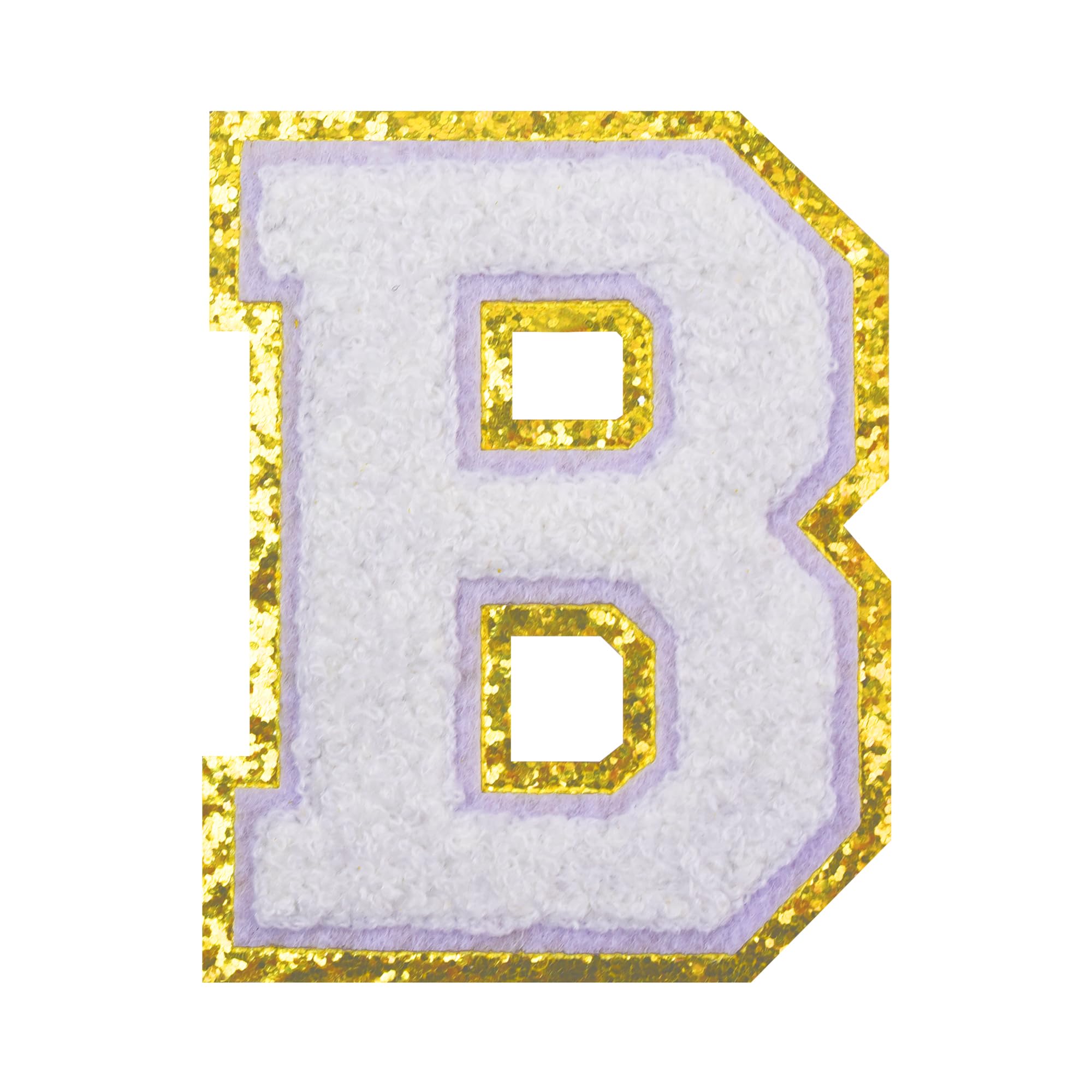 Amazon.com: 4.5" Iron on Letter Patches White Chenille Letter Patches ...