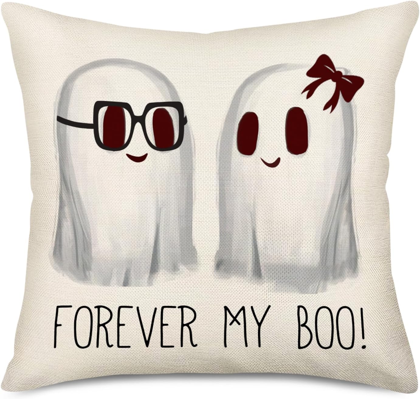 Amazon.com: Easternproject Forever My Boo Pillow Covers 18x18 Inch Cute ...