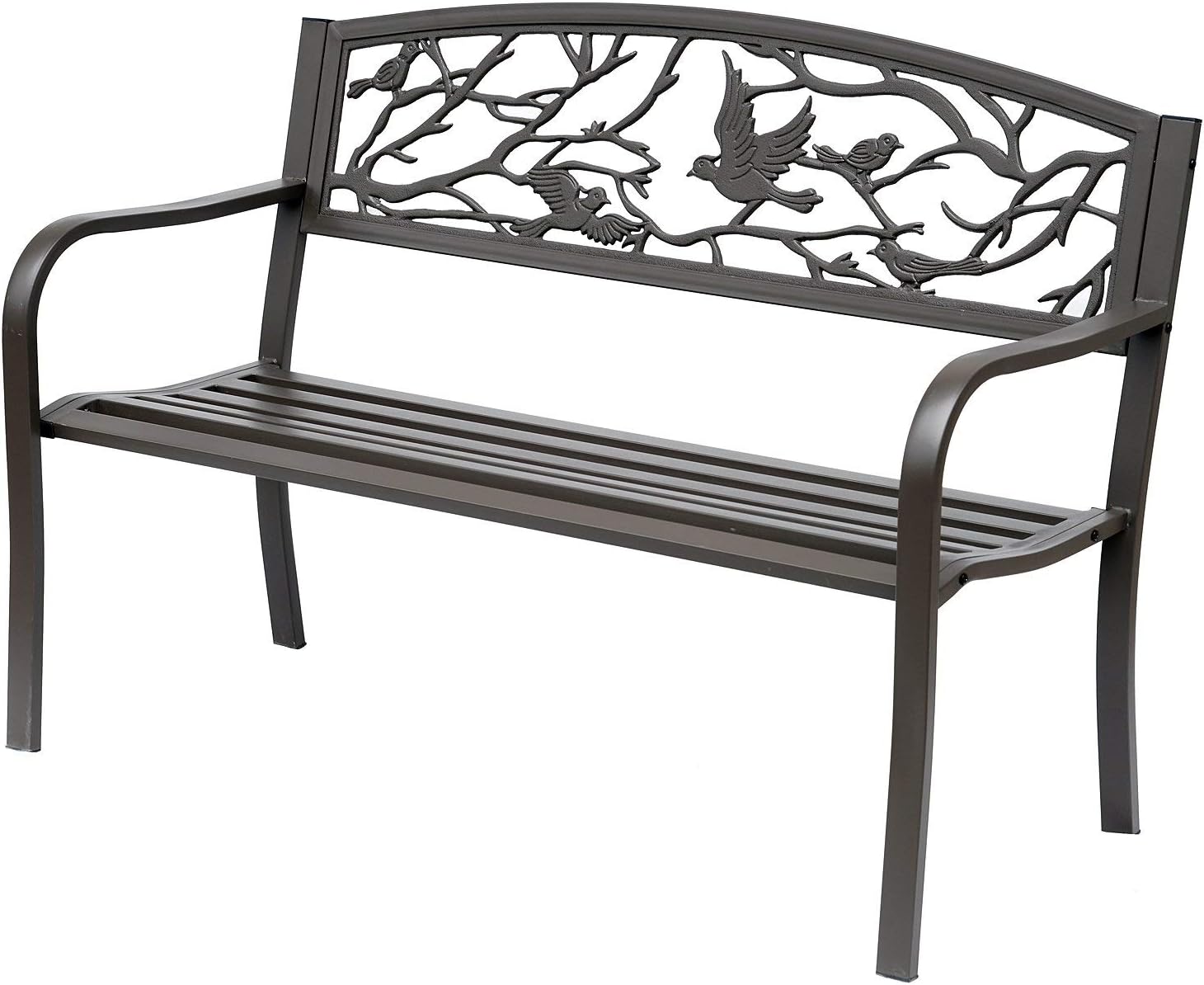 Amazon.com : Outsunny 50" Garden Bench, Outdoor Patio Bench with Animal ...