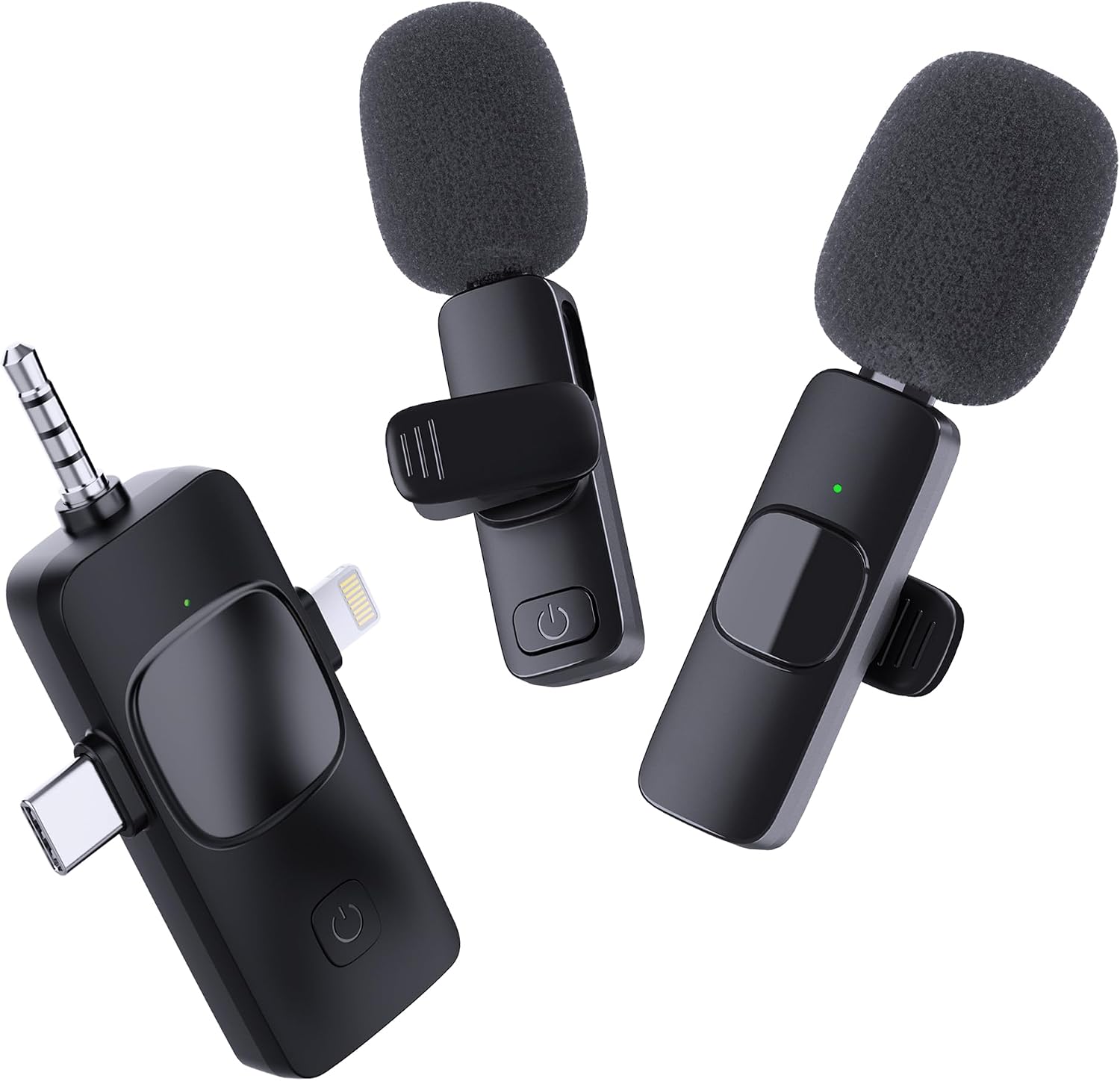 Amazon.com: DANCIEYA 3in1 Lavalier Wireless Microphone for Smartphone ...