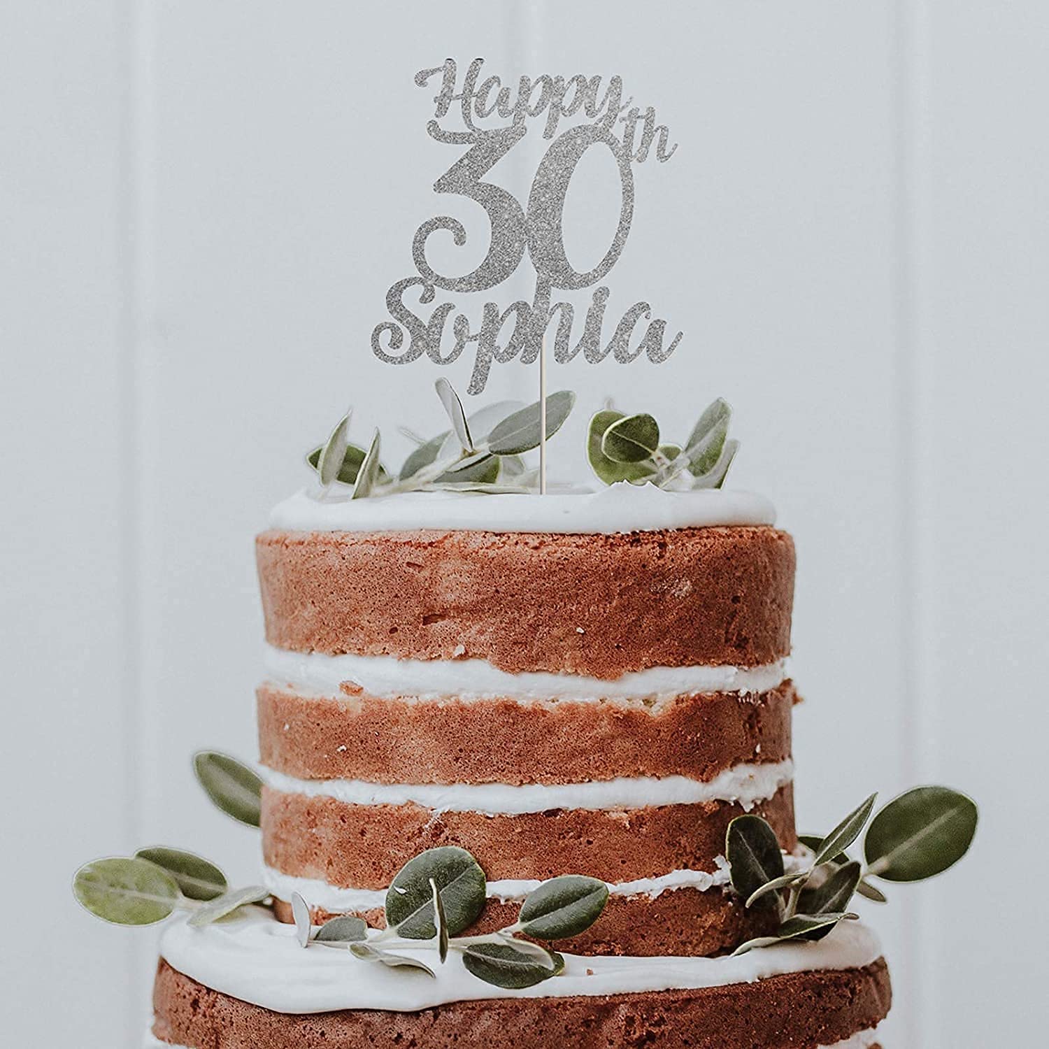 Buy Personalised Name and Age Cake Topper Personalized Happy Birthday ...