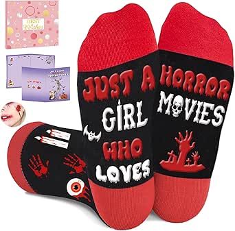Horror Movie Gifts for Women - Horror Socks Scream Merch, Novelty Socks ...