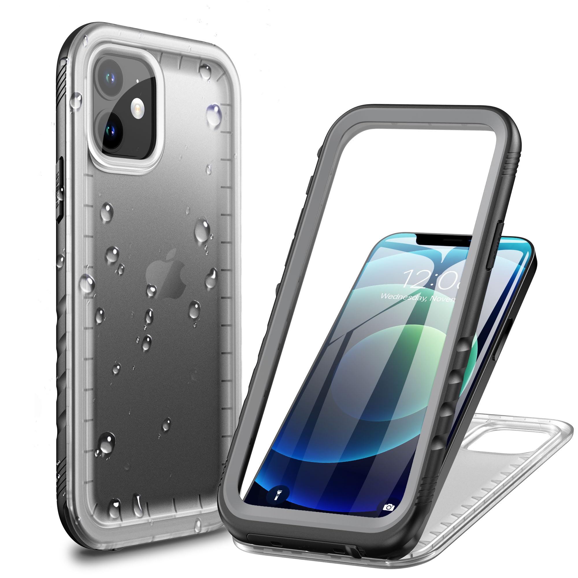 Cozycase for iPhone 12/iPhone 12 Pro Waterproof Shockproof Case with ...