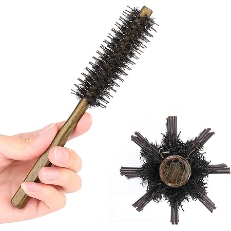 Amazon.com : Small Round Hair Brush for Thin or Short Hair, Mini Round ...