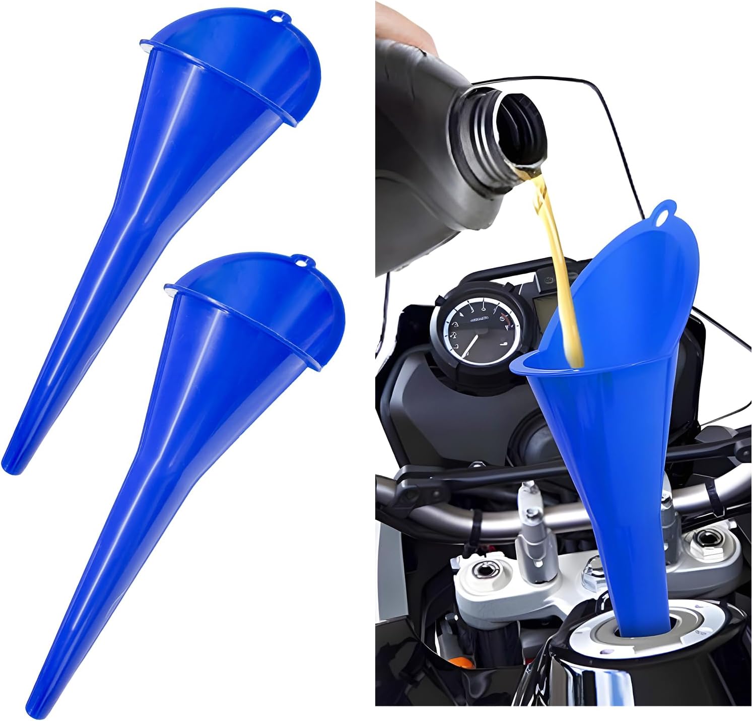 Amazon.com: DXNQ 2 PCS Oil Funnel, Automotive Multi-Function Plastic Fuel Funnel with Long Neck ...