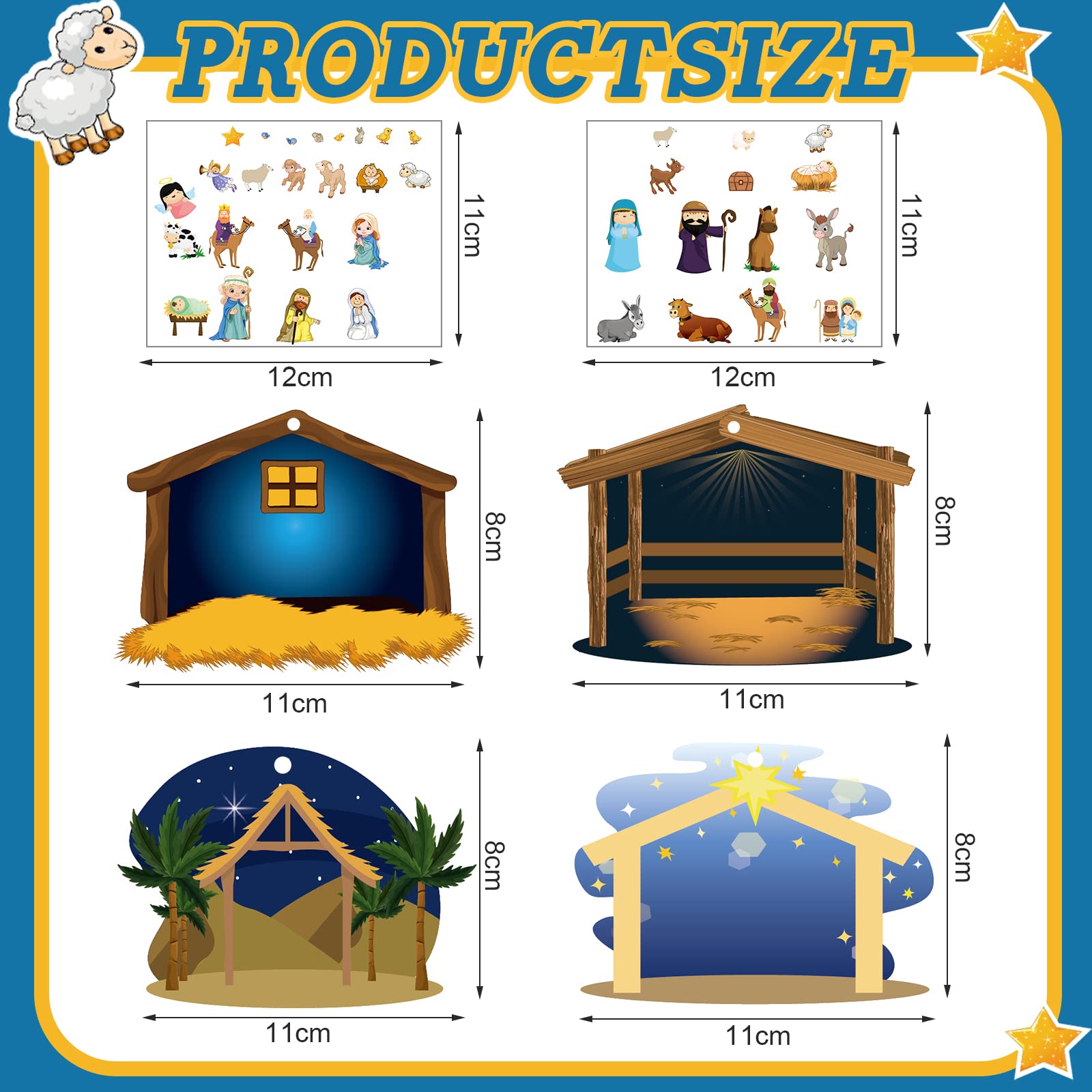 Snapklik.com : Glenmal 64 Sheets Make A Nativity Scene Sticker Nativity ...