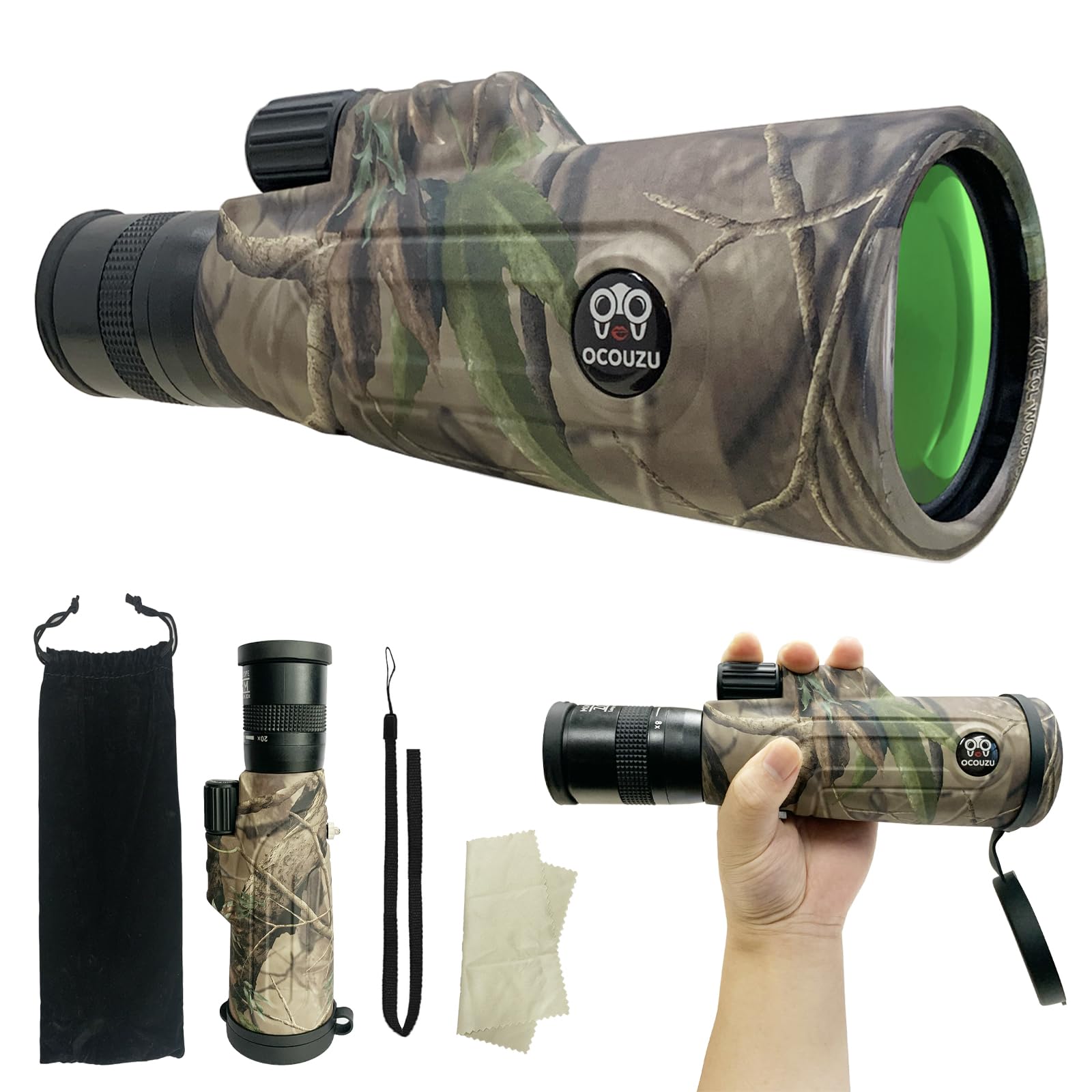 Amazon.com : New 8-20x50 HD Zoom Monocular Telescope High Powered Low ...