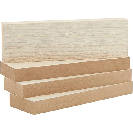 Amazon.com: Bright Creations 4 Pack Unfinished MDF Wooden Boards for ...