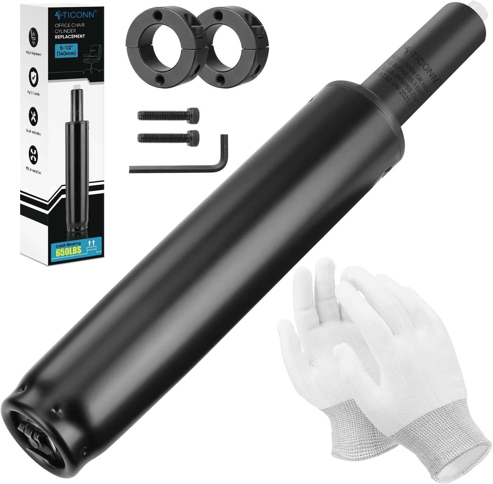 Amazon.com: TICONN Office Chair Cylinder Replacement, 1,000 Lbs Weight ...