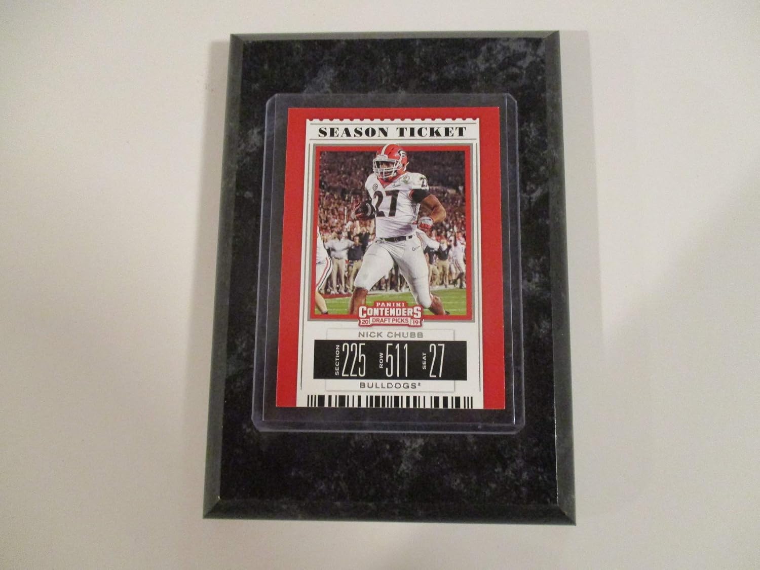 NICK CHUBB GEORGIA BULLDOGS 2019 NFL PANINI CONTENDERS DRAFT PICK ...