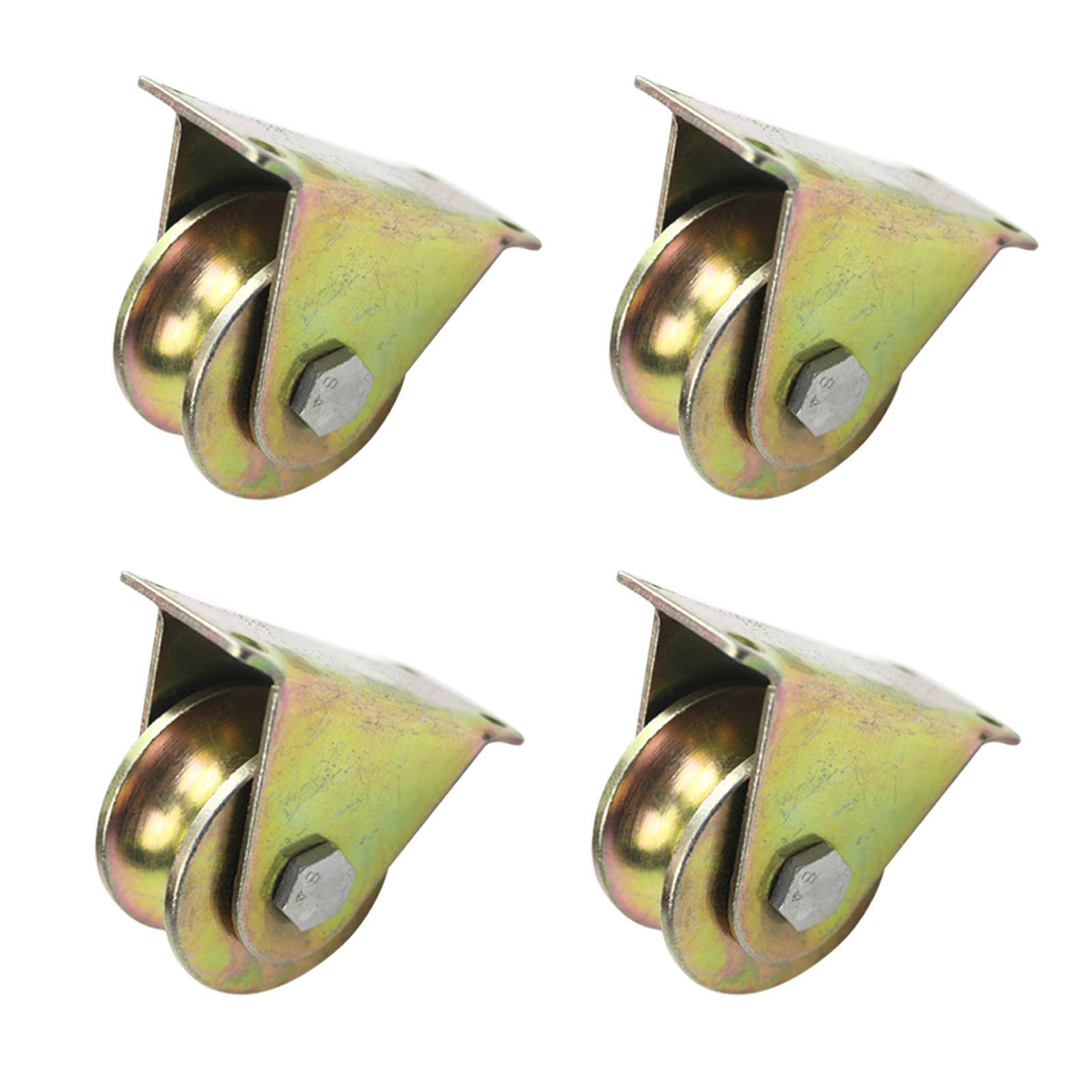 Buy Swivel Caster Wheels Set, U Groove Gate Wheel,Heavy Duty Rigid ...