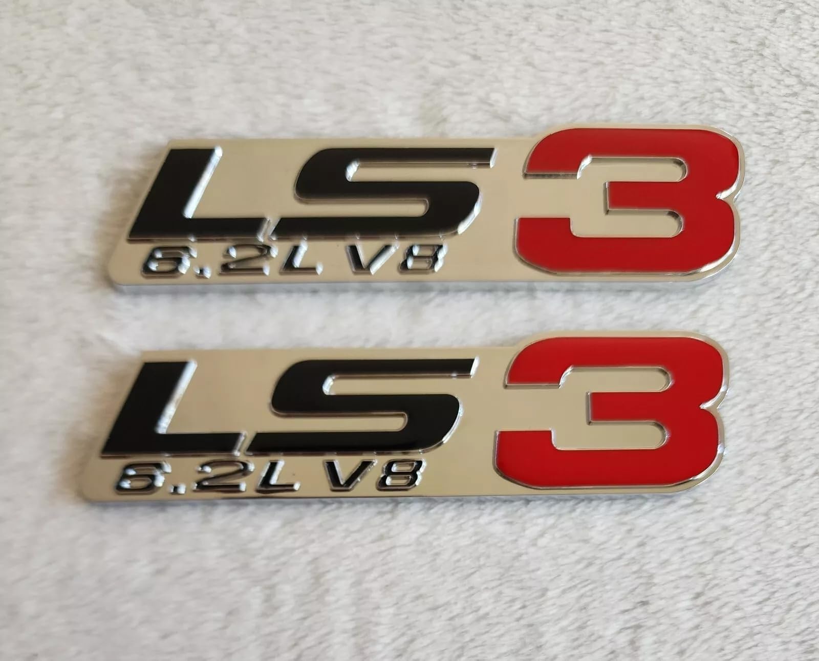 Amazon.com: Pair Set LS3 6.2L V8 Engine Badge 3D Emblem Nameplate ...