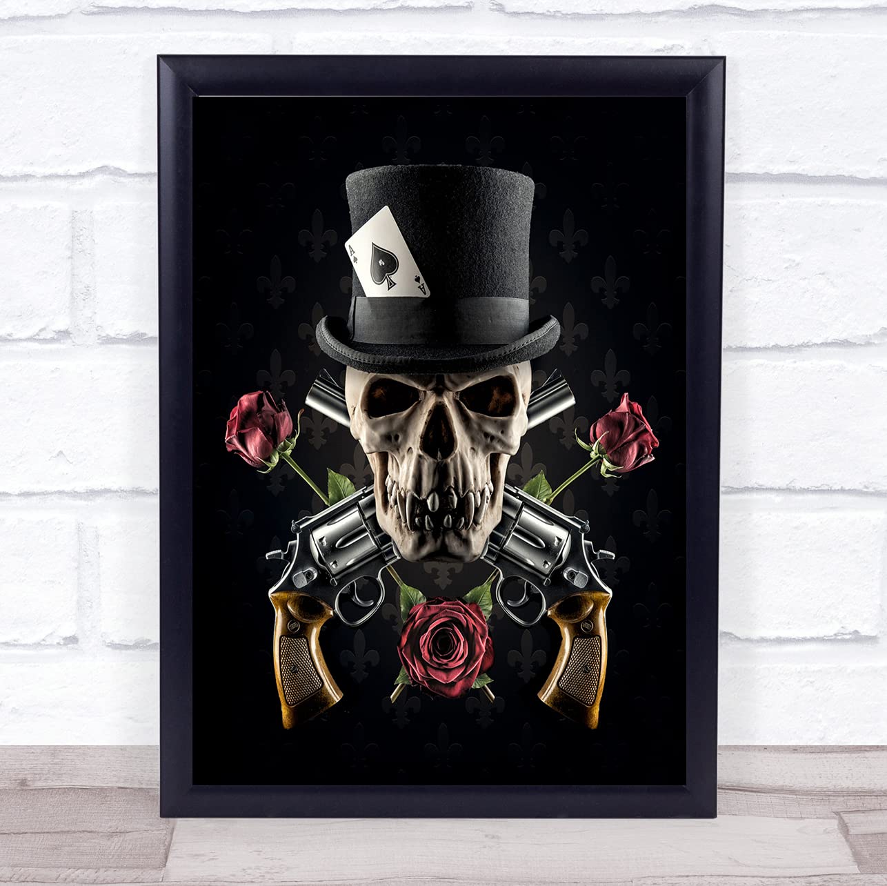 Skull Gun And Roses Tattoo