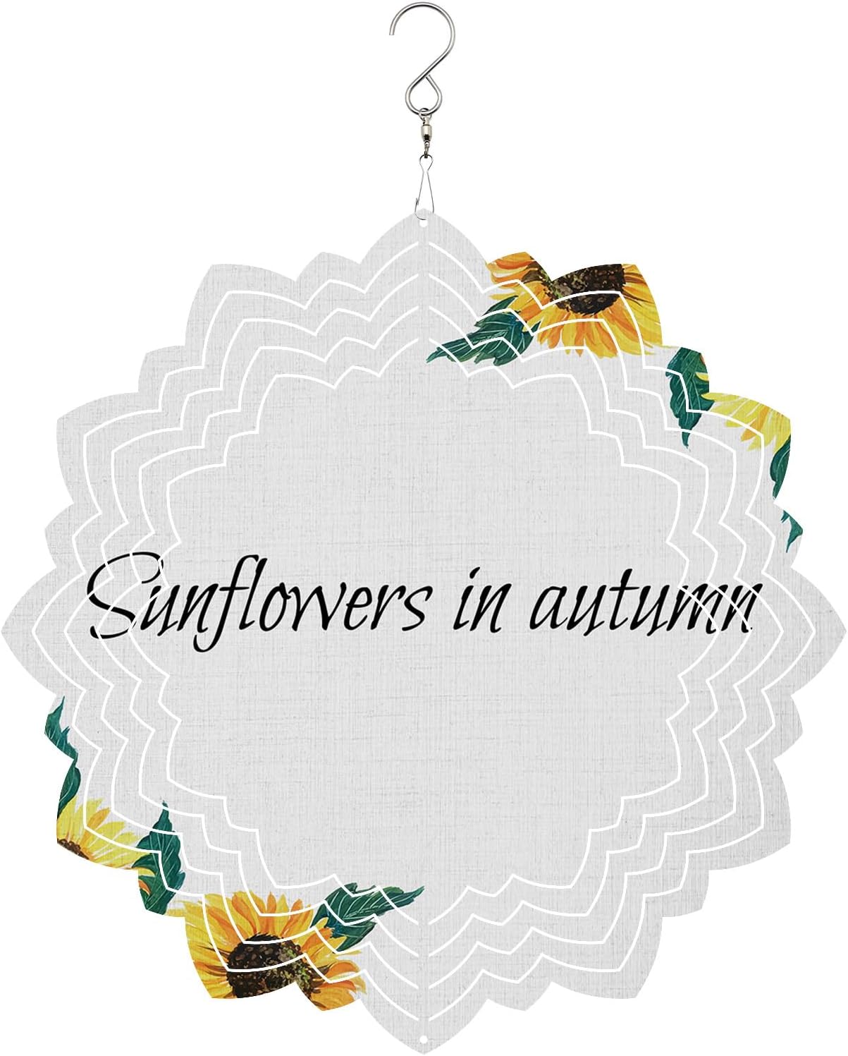 Amazon.com: Hanging Wind Spinners Outdoor Fall Autumn Sunflower 3D ...