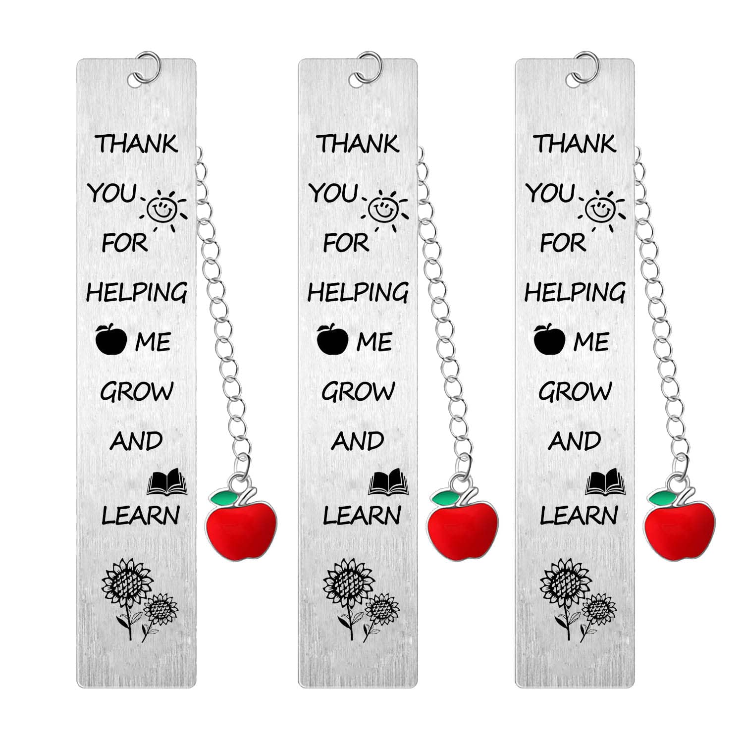 Amazon.com: 3 Pieces Teacher Bookmarks Teachers Appreciation Gifts ...