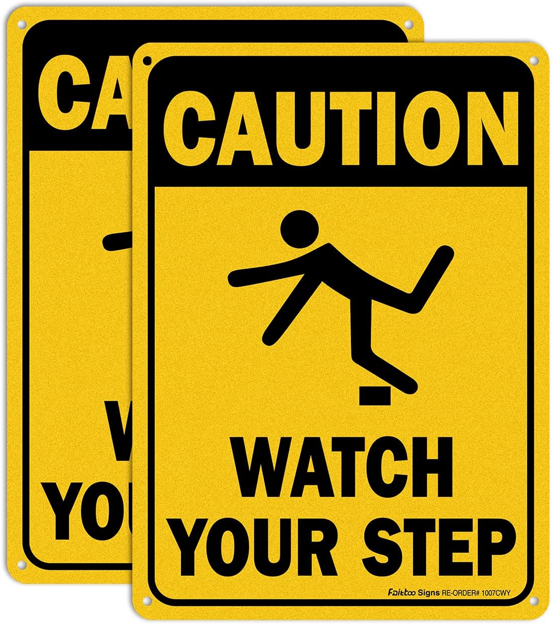 Amazon.com: Caution Watch Your Step Sign, Safety Sign, 10 x 7 Inches ...