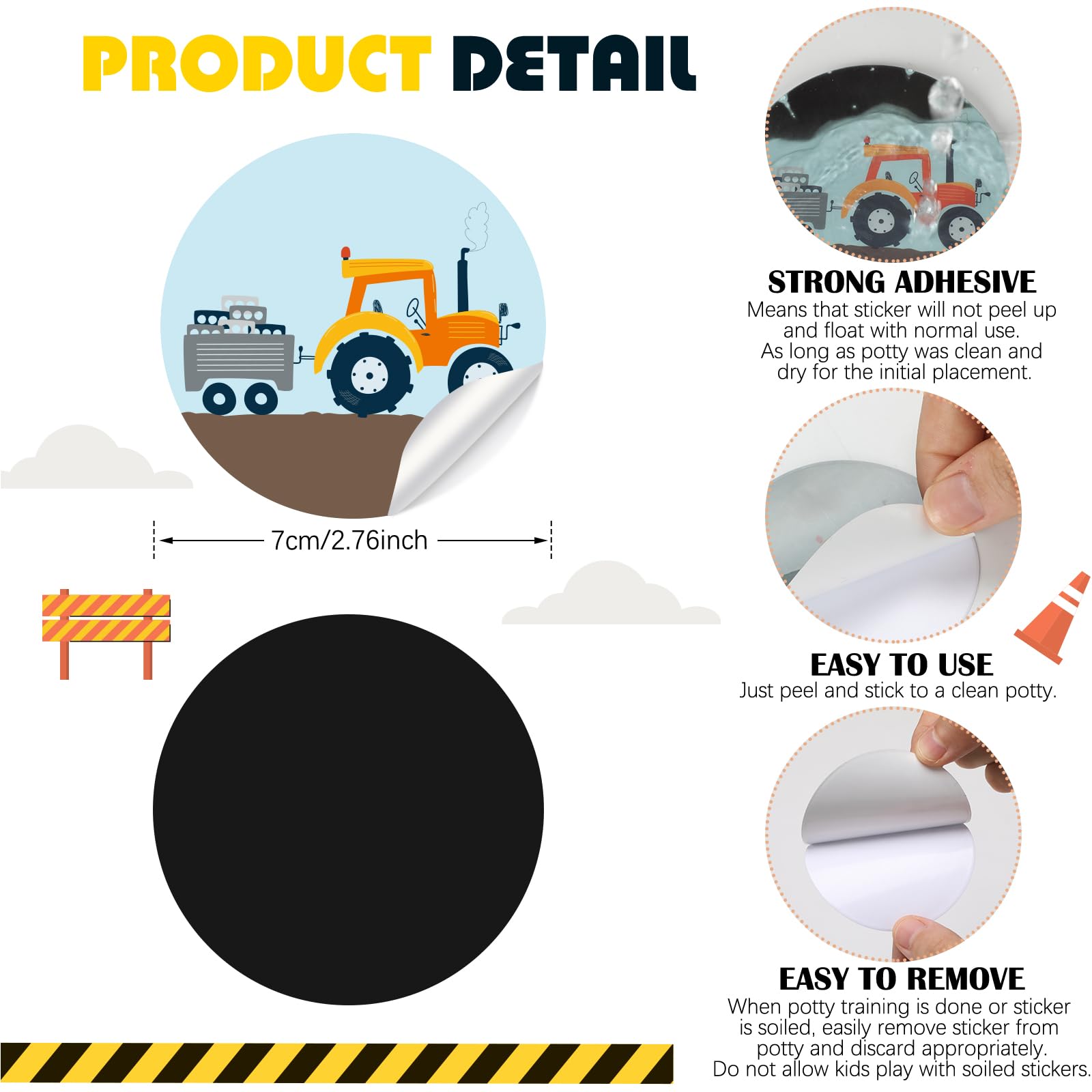 Snapklik.com : Geyee 24 Pcs Potty Training Stickers Potty You Pee On ...