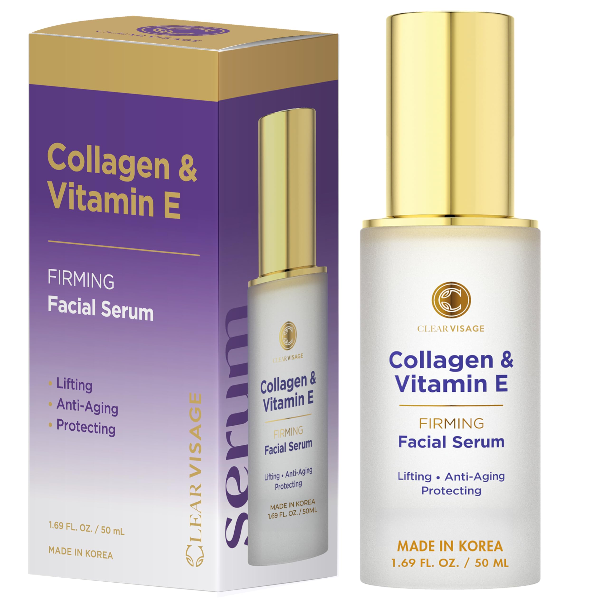 Amazon.com: Clear Visage Anti-Aging Collagen & Vitamin E Serum ...
