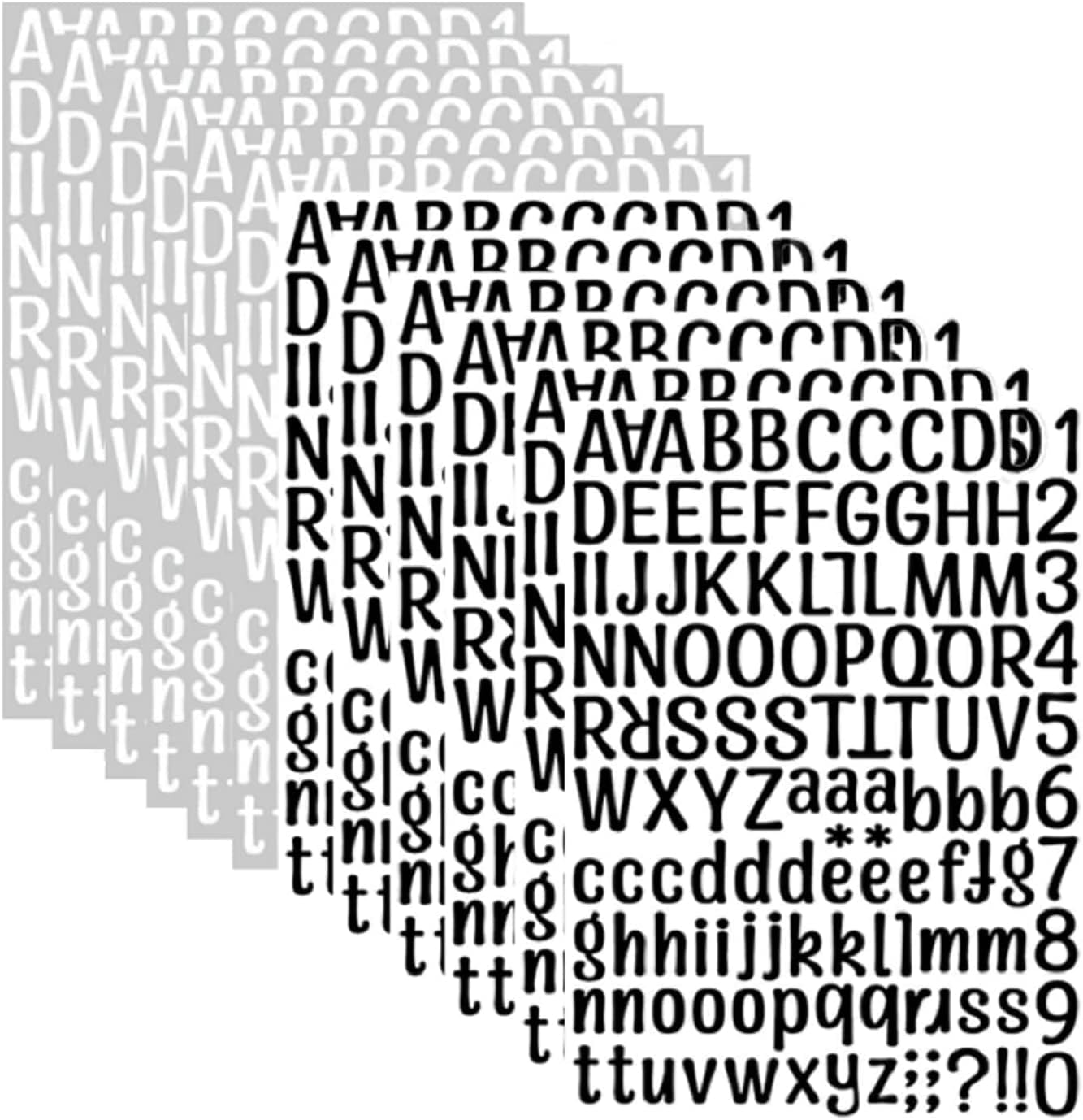 Amazon.com: 1512 Alphabet Stickers 12 Sheets Alphabet Stickers Vinyl ...