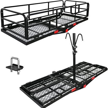 Amazon.com: Tow Tuff 62 Inch 500 Pound Capacity Steel Cargo Carrier ...