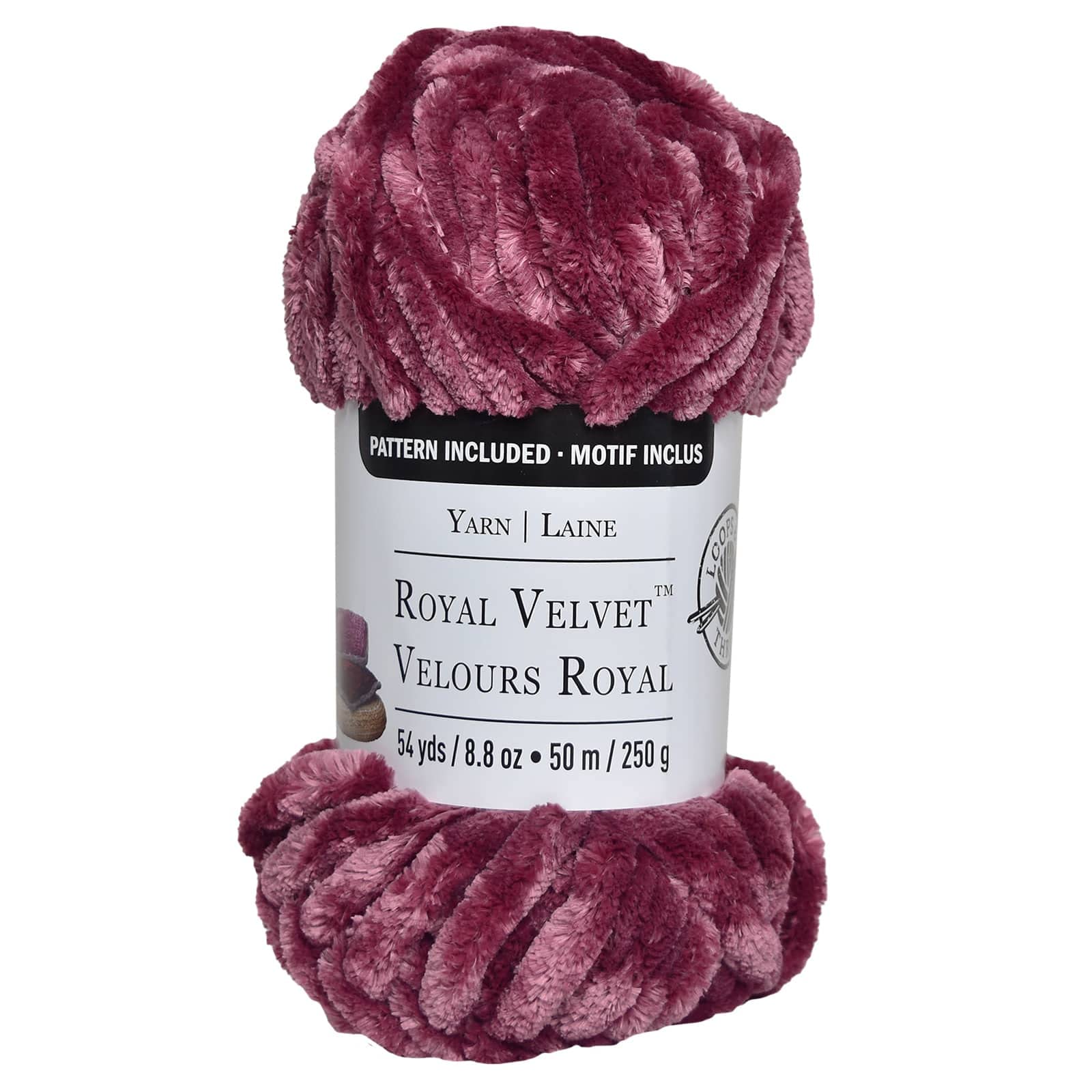 Amazon.com: Loops & Threads Royal Velvet Yarn - Solid Yarn for Knitting ...