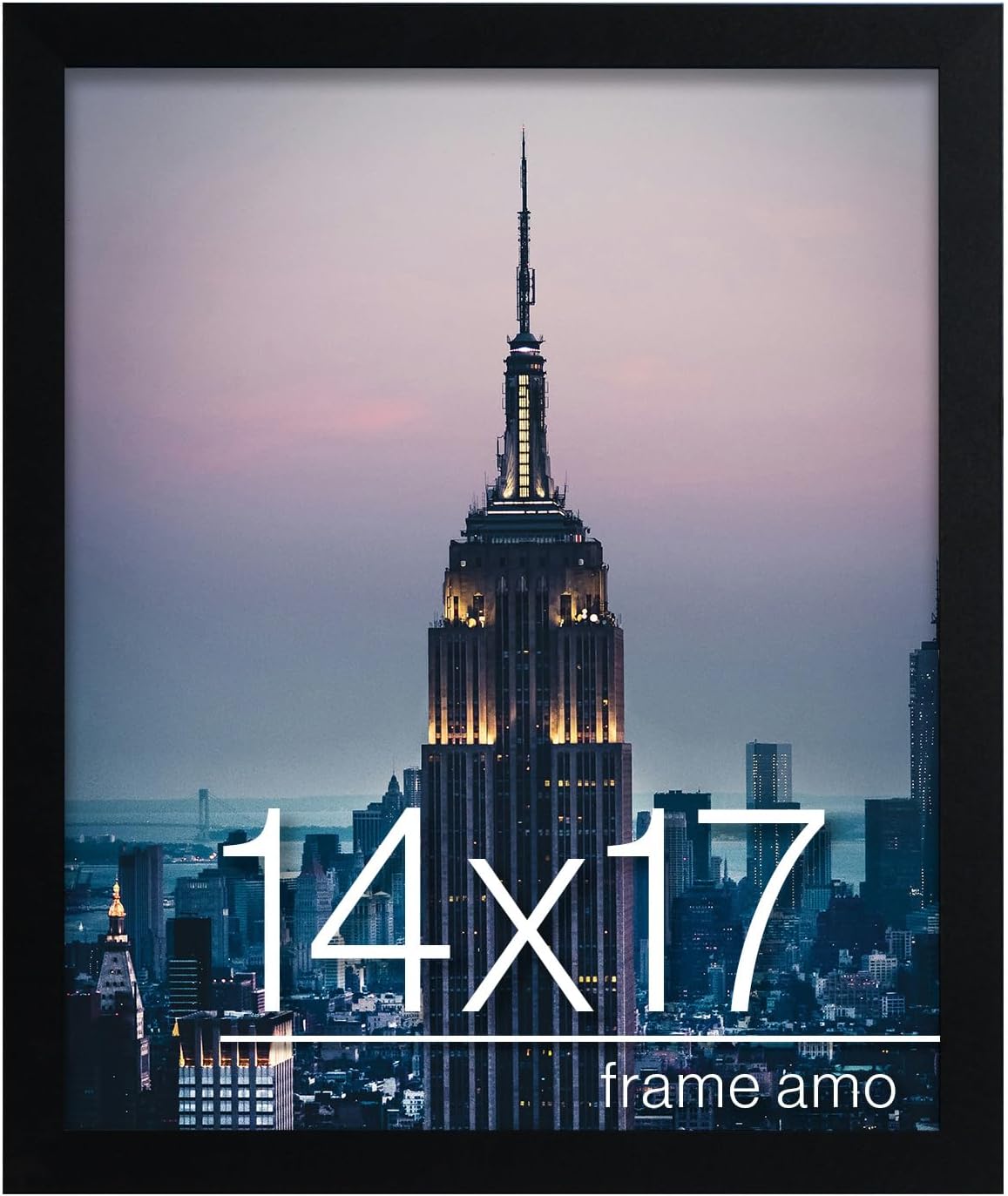 Amazon.com - Frame Amo Black 14x17 Picture or Poster Frame, 1 inch Wide ...