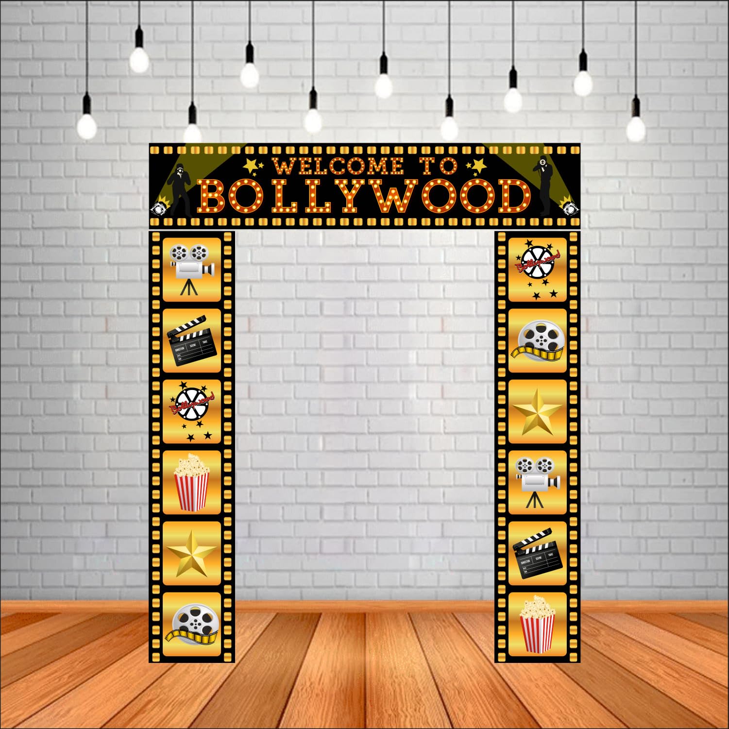 Party Baazaar Welcome to Bollywood Movie Night Poster | Bollywood Red ...