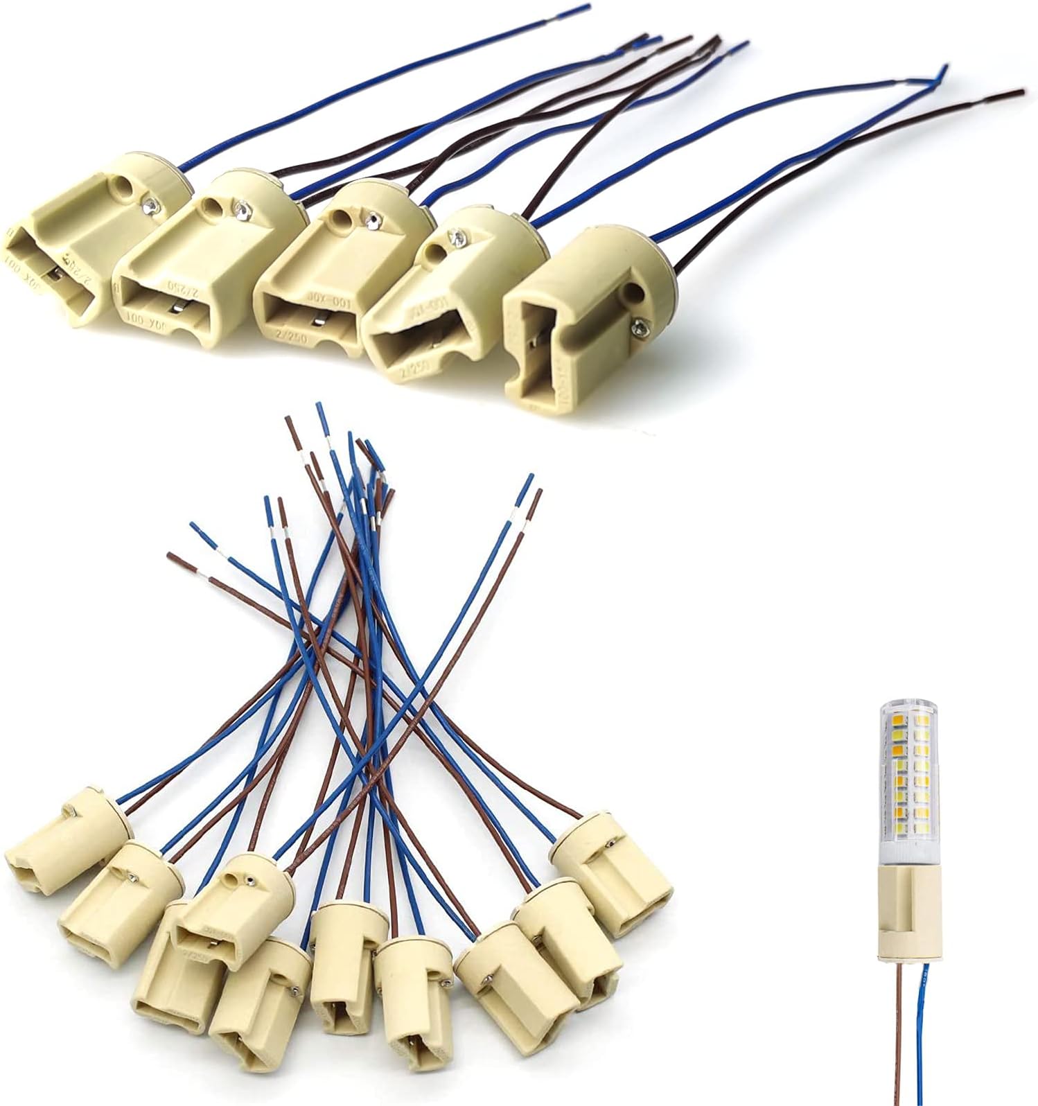 GZcaiyun 15 Stücke G9 Lampenfassung, 250.0 Volts Sockel Keramik G9 ...