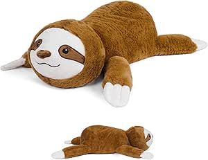 Amazon.com: JellyMallow 5 lbs, 27 inches Sloth Weighted stuffed animals ...