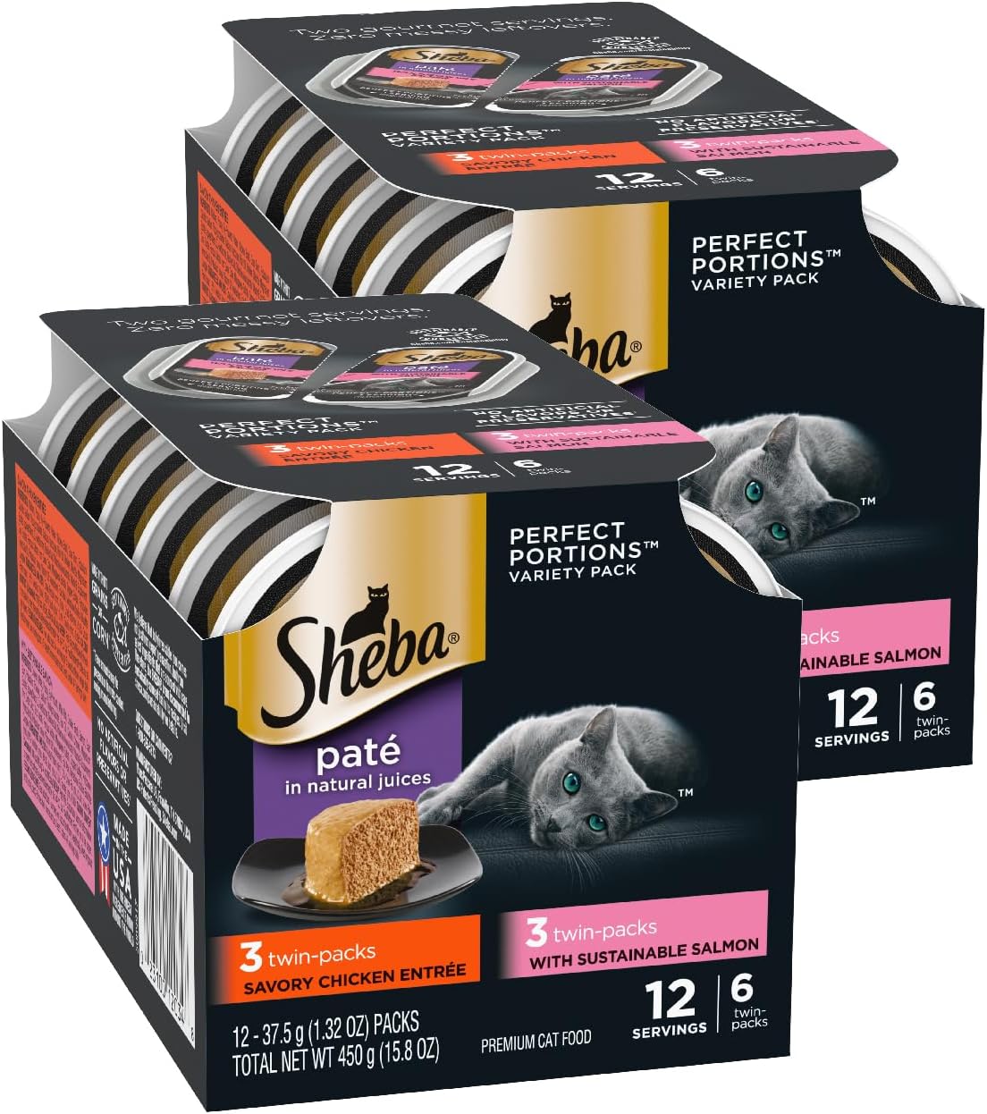 Amazon.com: Sheba Perfect Portions Premium Cat Food - Cuts In Gravy ...